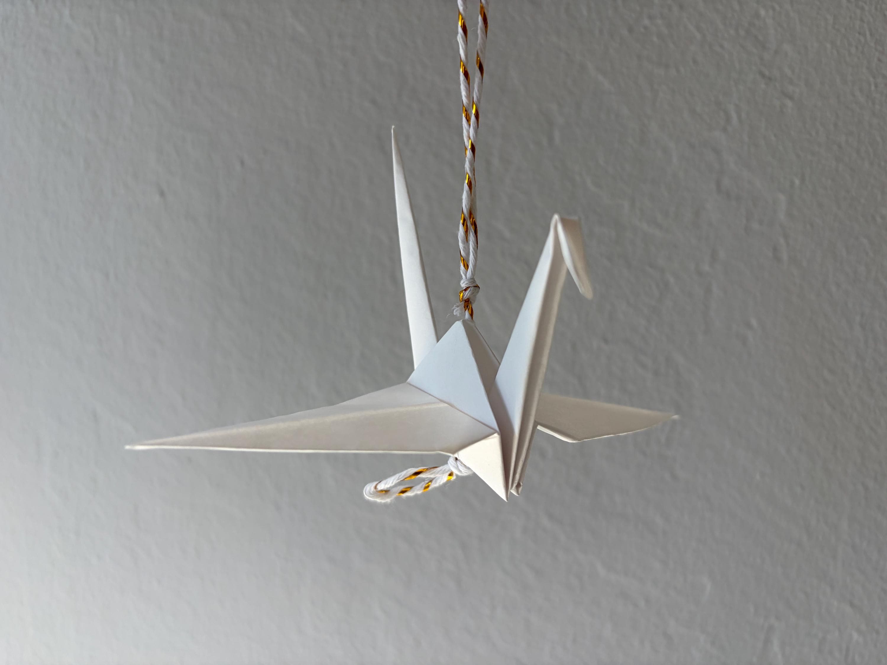 Set of 10 Origami Cranes Ornament for Christmas Tree Decoration, White ...