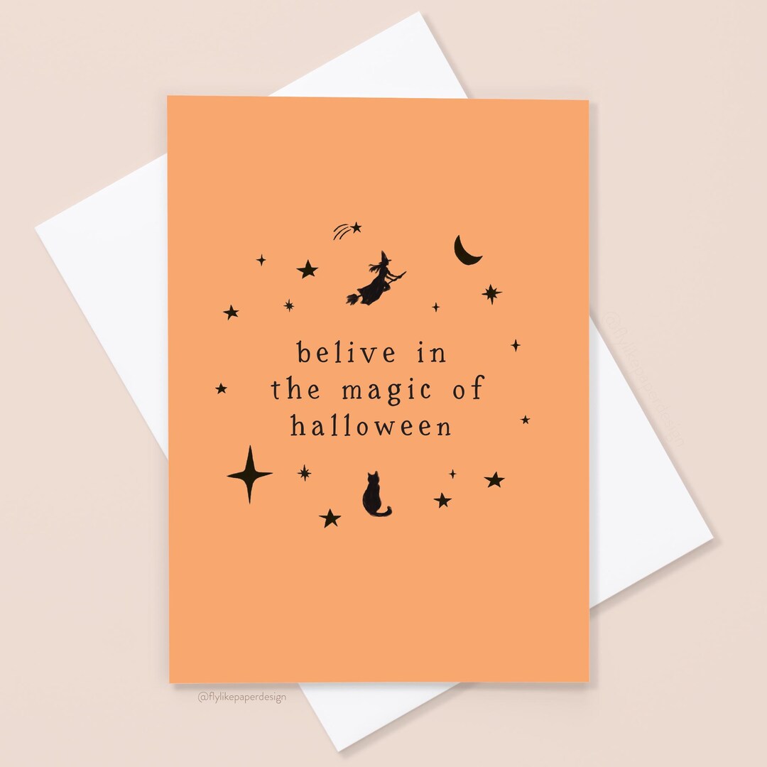 Magic of Halloween Spooky Greeting Card - Etsy