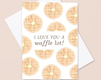 Cute Birthday Card, Waffle Birthday Card, Pun Birthday Card, Funny ...