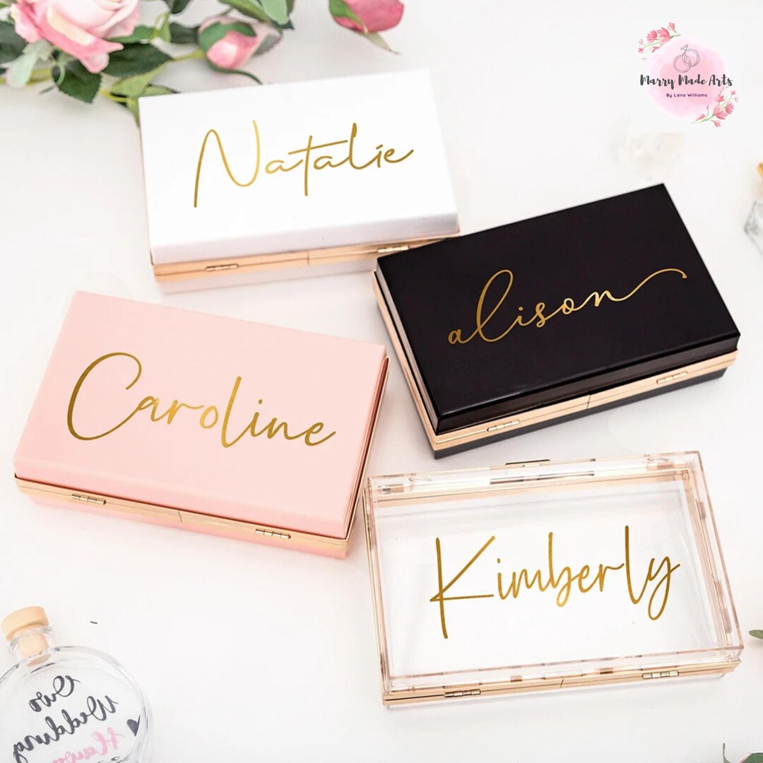 Personalized Acrylic Clutch: Custom Bridal Party Gift With Gold Chain ...