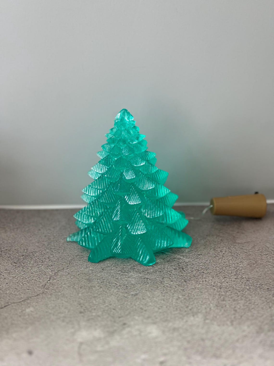 Lighted Christmas Tree Made From Resin. Translucent Green in Color. - Etsy