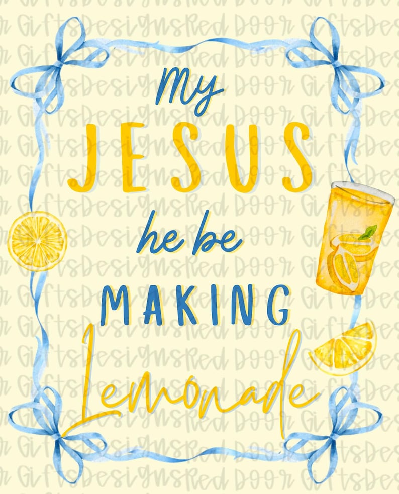 Jesus Making Lemonade PNG Download File Digital Design - Etsy