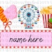 Kids Fair Name Plate Png Digital File Download - Etsy