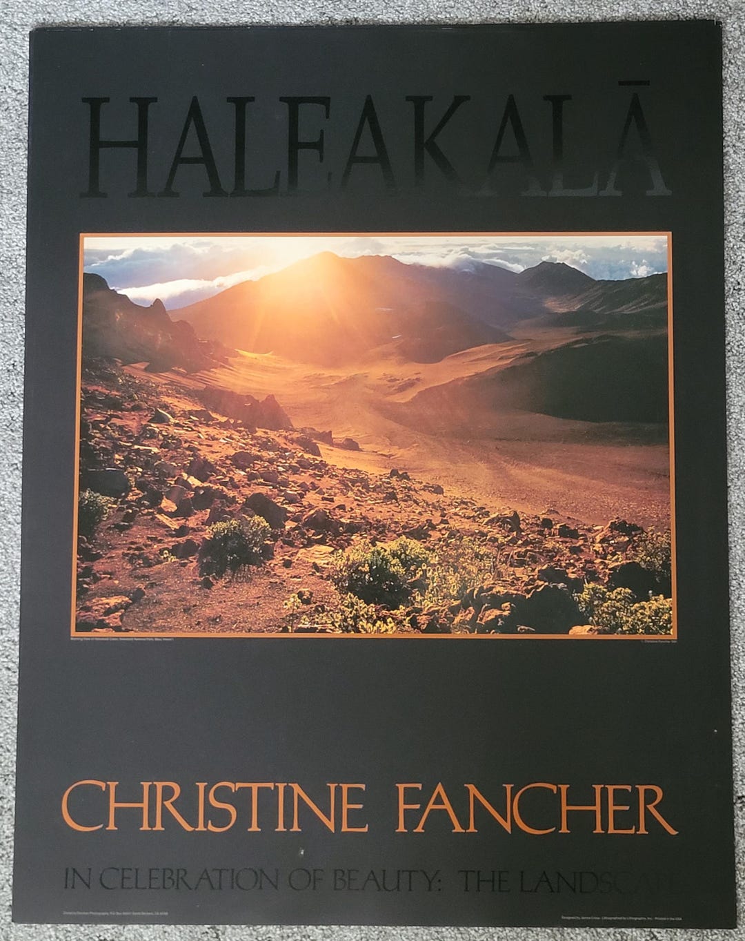 Christine Fancher Haleakalā Poster Print 22"x28" 1991 — Crater Sunrise ...