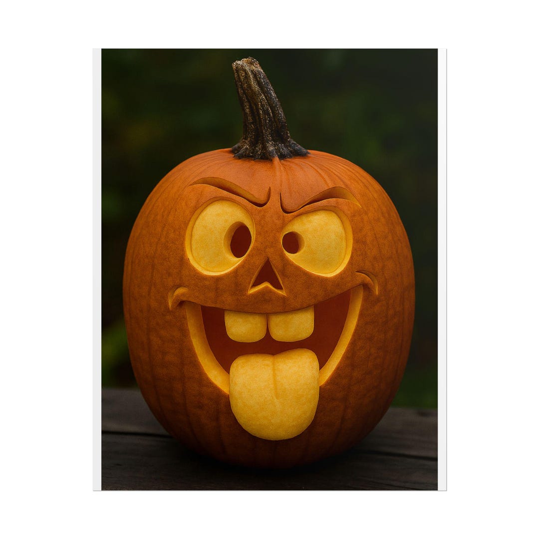 Halloween Rolled Posters, Funny Pumpkin Decor, Spooky Wall Art, Unique ...