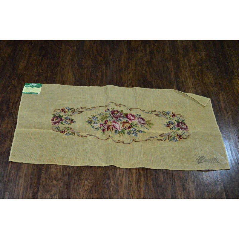 Vintage Needlepoint Bench - Etsy