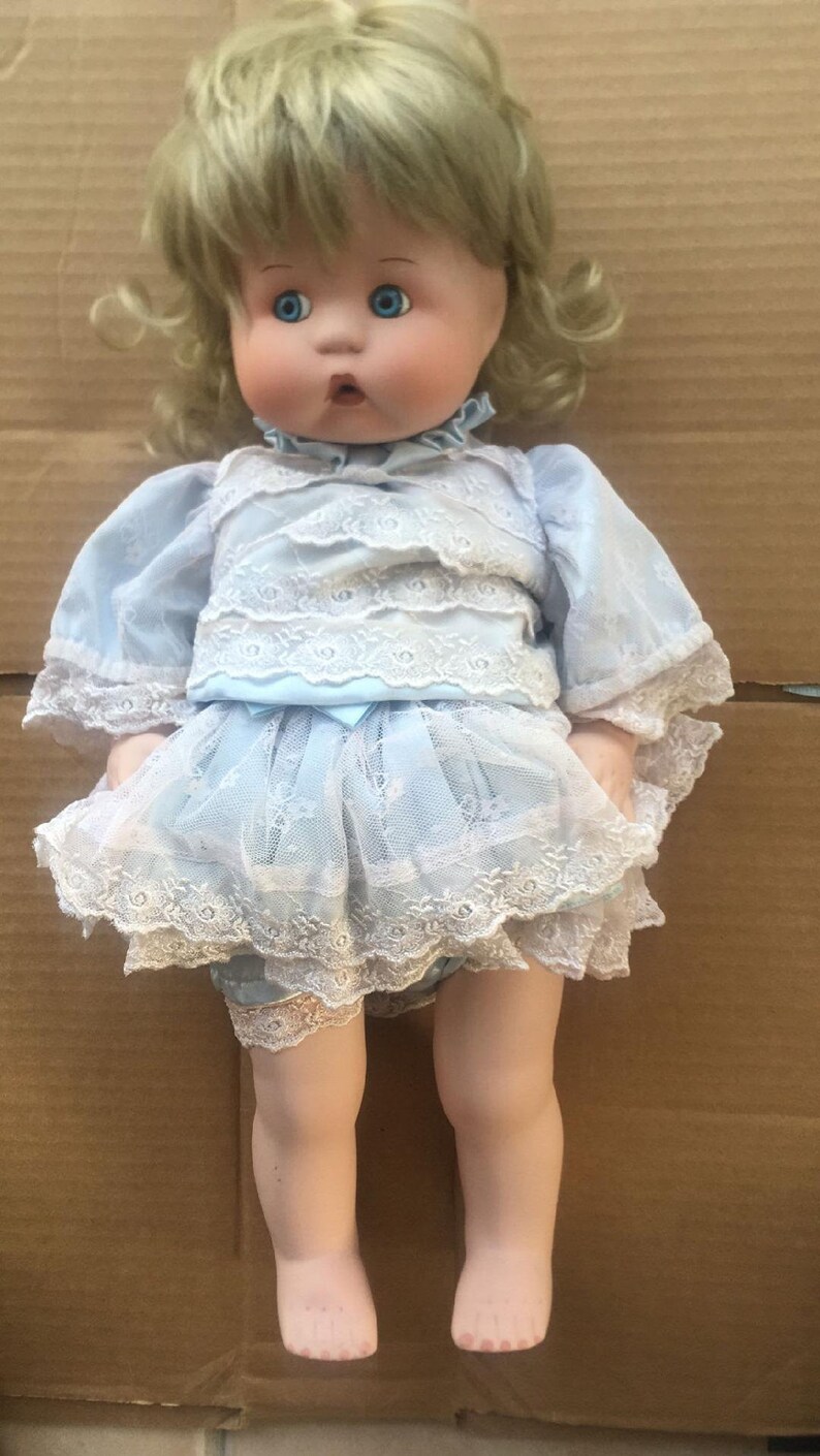 Gwen Ross Porcelain Baby Doll in Blue Dress - Etsy