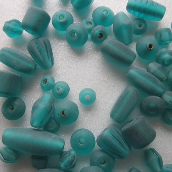 Dark Teal Glass Bead - Etsy