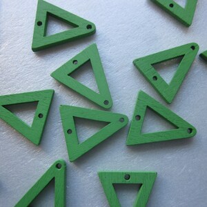 Green Wood Triangle Connectors 21mm 8 Connectors - Etsy