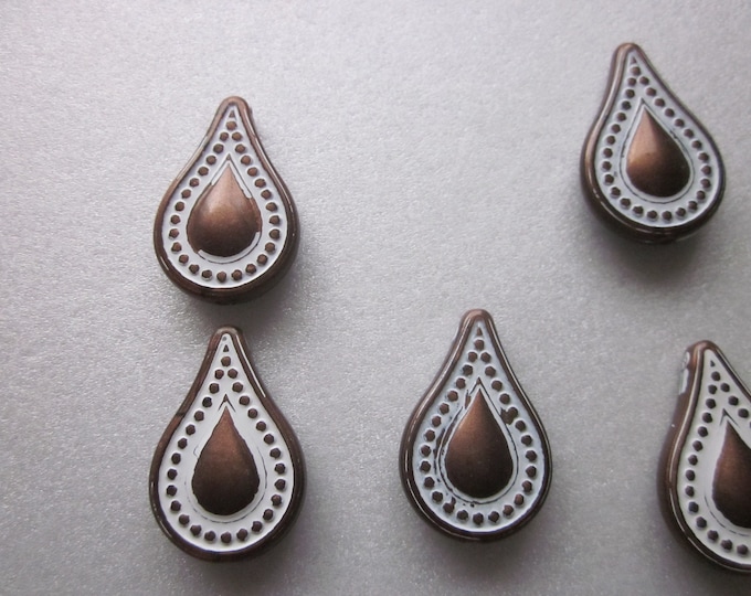 Purple Teardrop Acrylic Beads 15mm 8 Beads - Etsy
