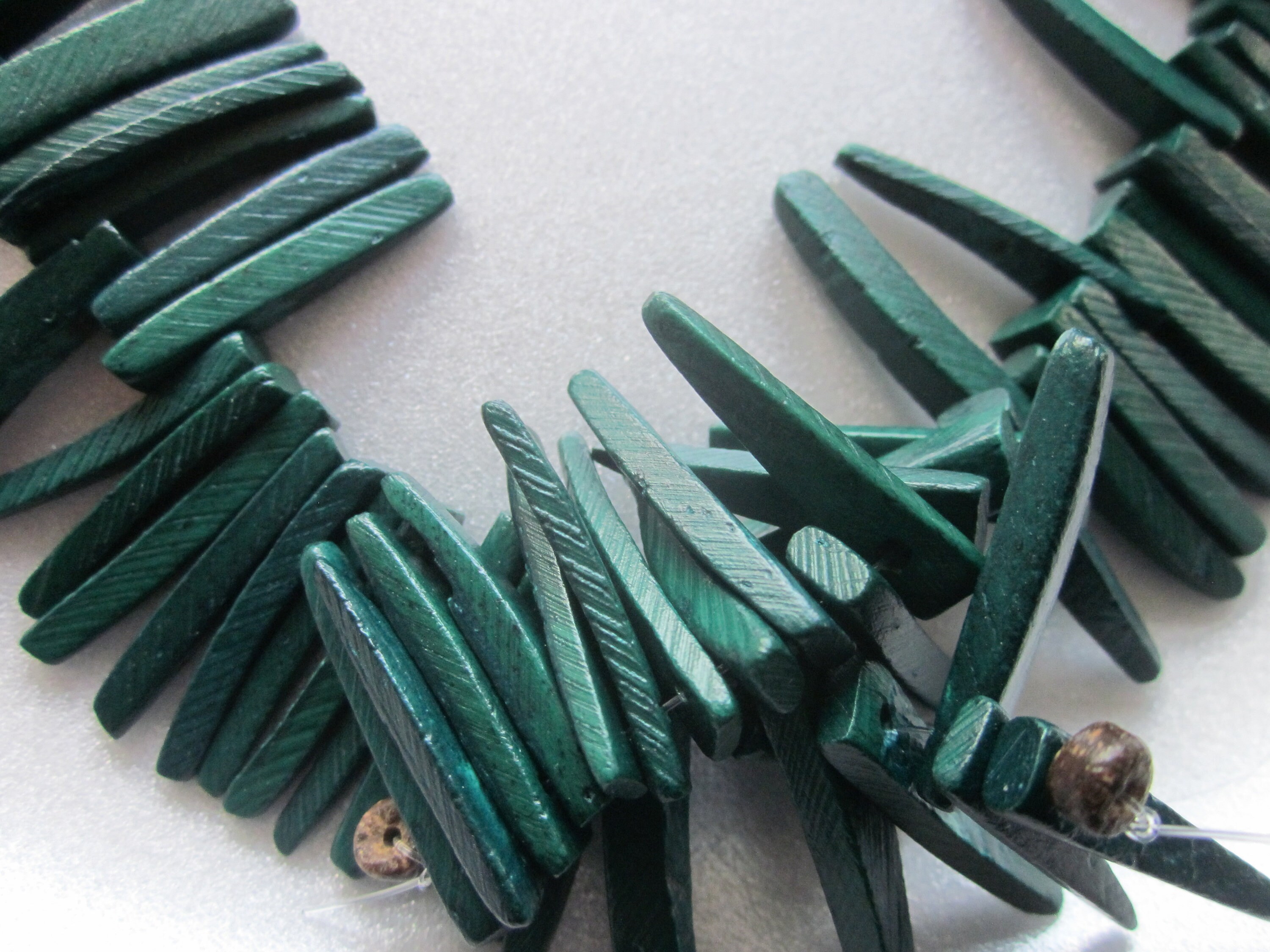 Green Wood Stick Beads 25x4mm 24 Beads | Etsy