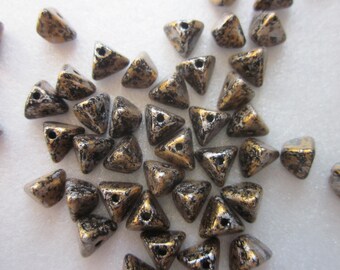 Czech Triangle Bead | Etsy