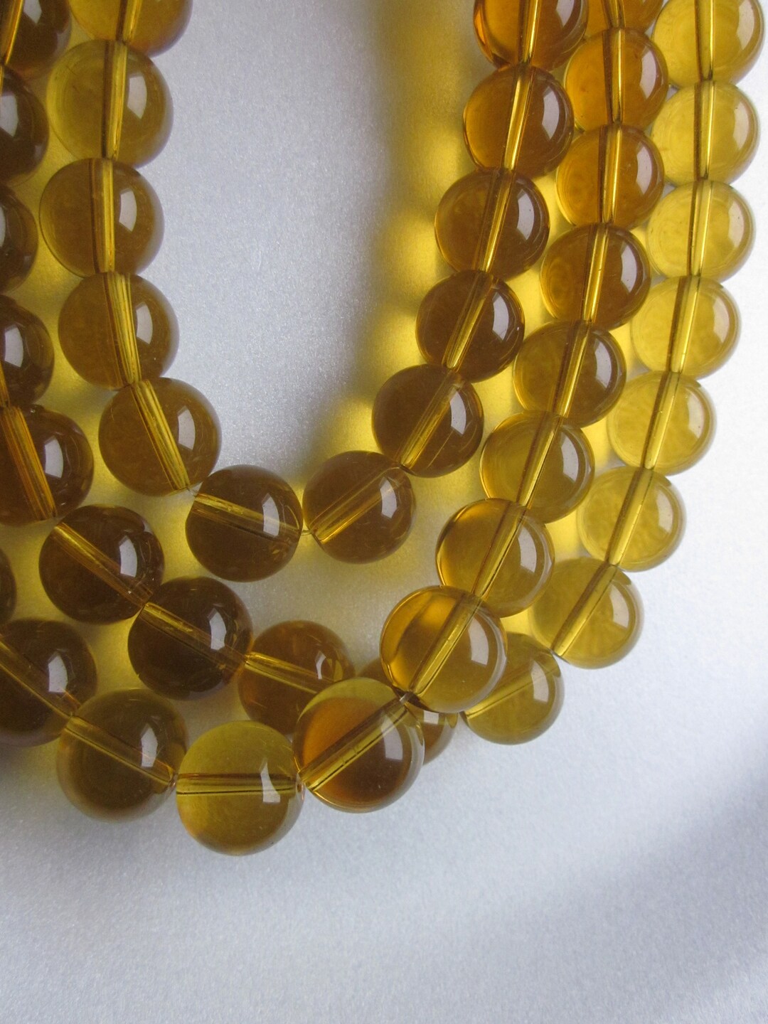 Yellow Round Glass Beads 12mm 12 Beads - Etsy
