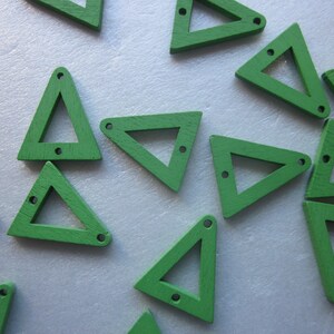 Green Wood Triangle Connectors 21mm 8 Connectors - Etsy
