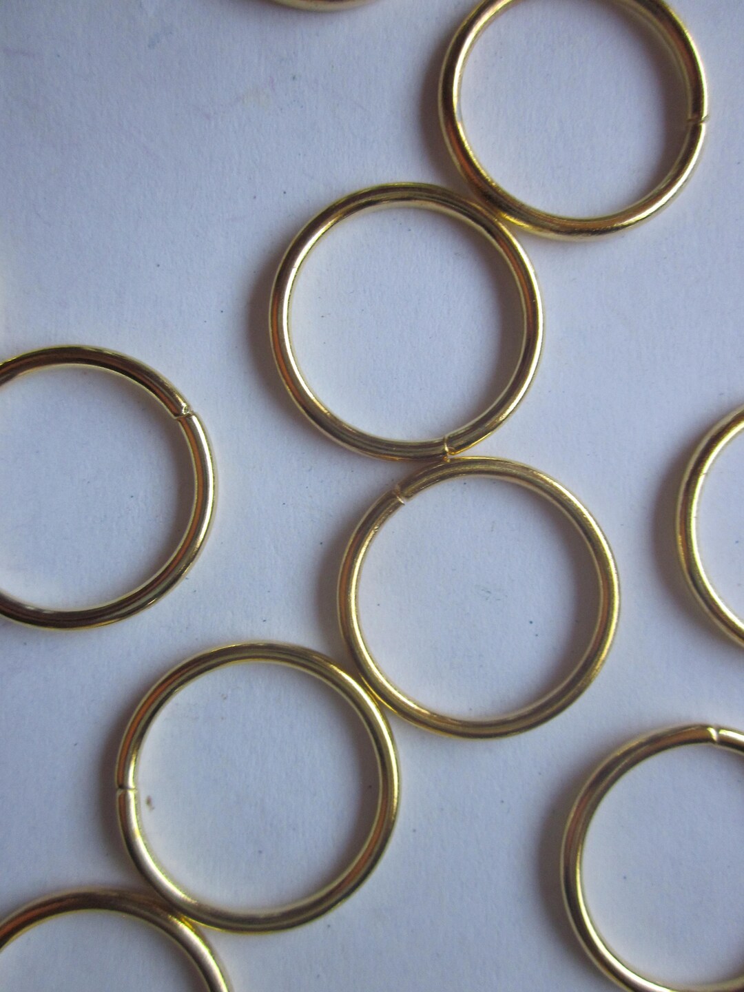 Golden Iron Jump Rings: 20mm, 40 Pieces - Etsy