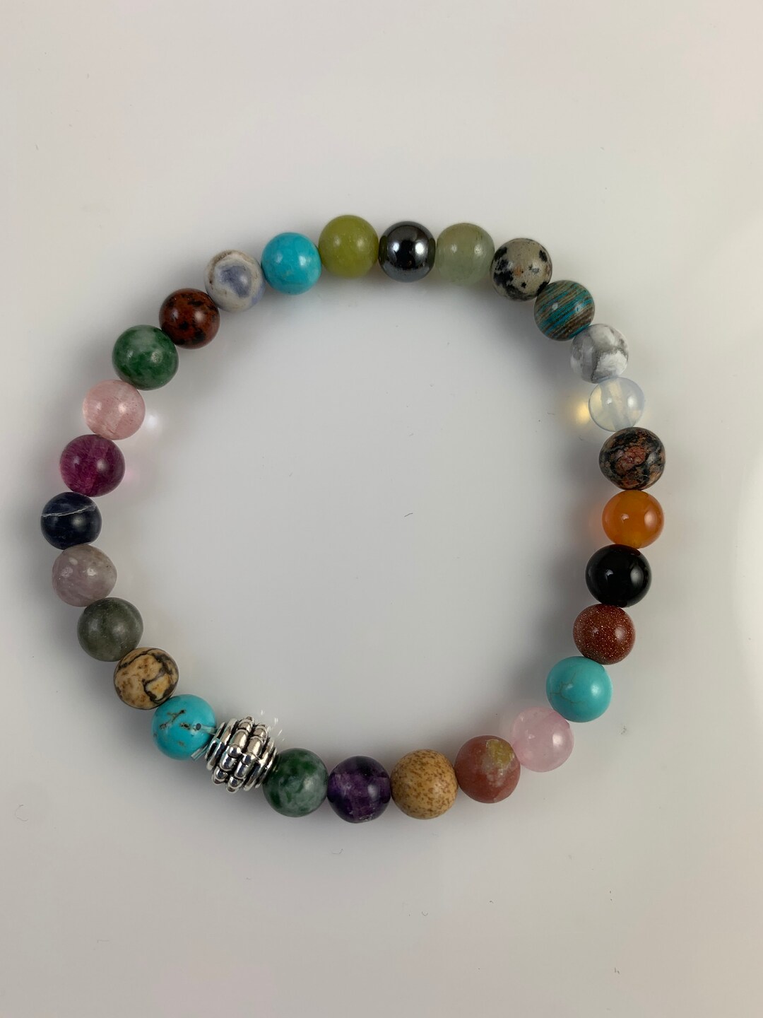 Multi Color Gemstone Bracelet, Healing Stone Bracelets, Grounding ...