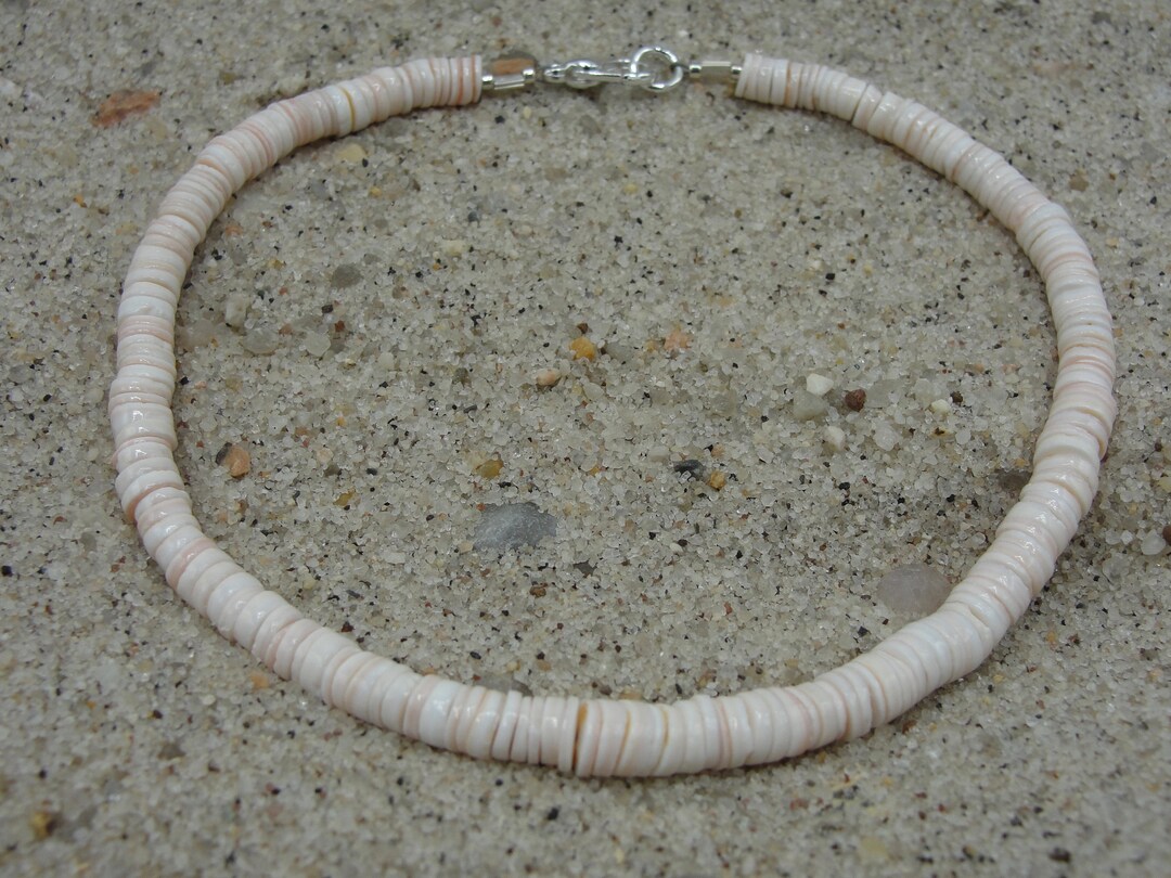 Shell Anklet, Natural Shell Heishi Anklet, Beach Shell Anklet, Shell ...