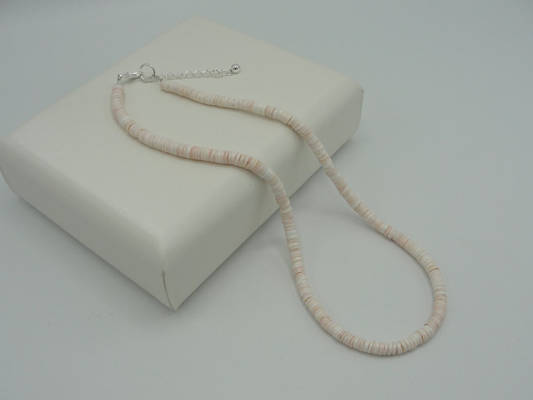 Heishi Shell Necklace, Shell Choker, White Shell Choker, Beach Choker ...
