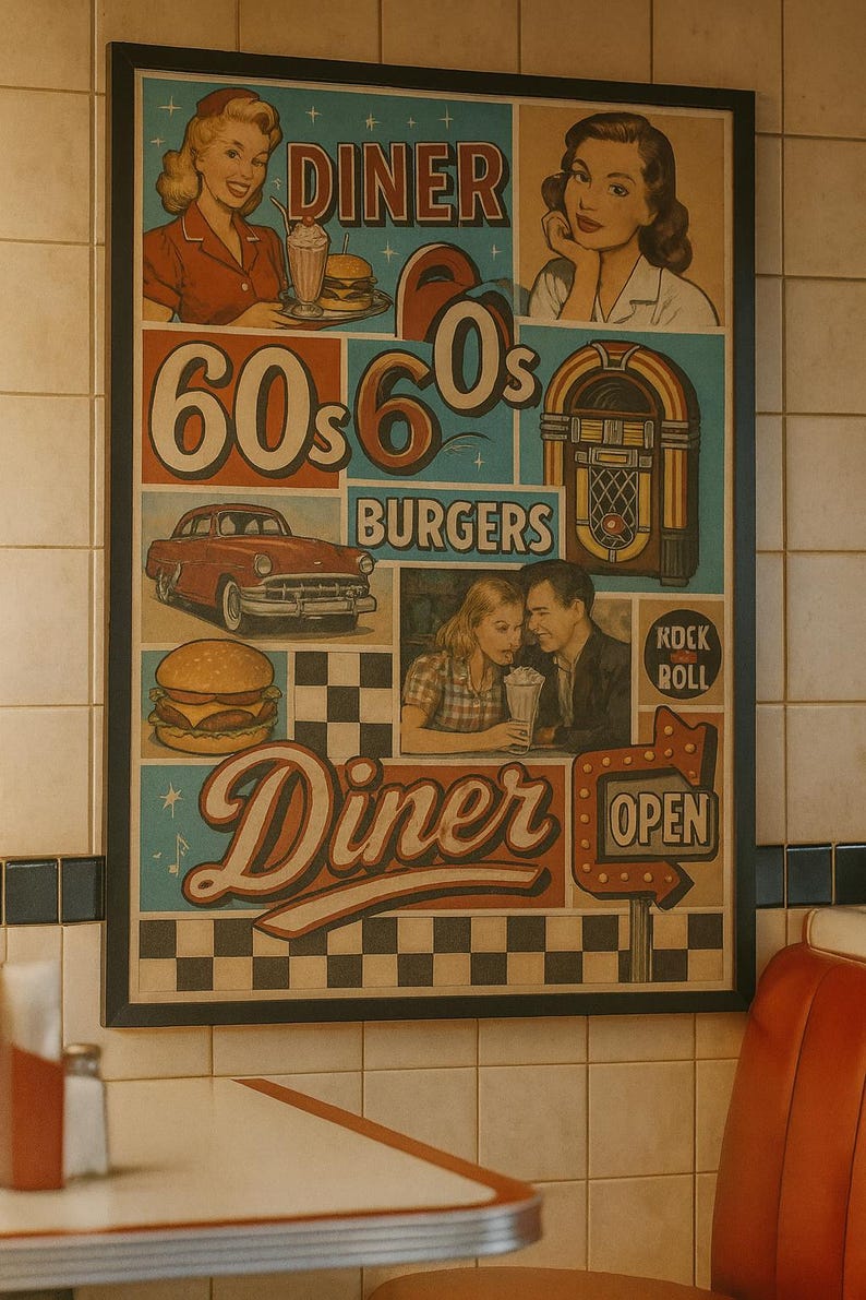 60s Diner Digital Download - Etsy