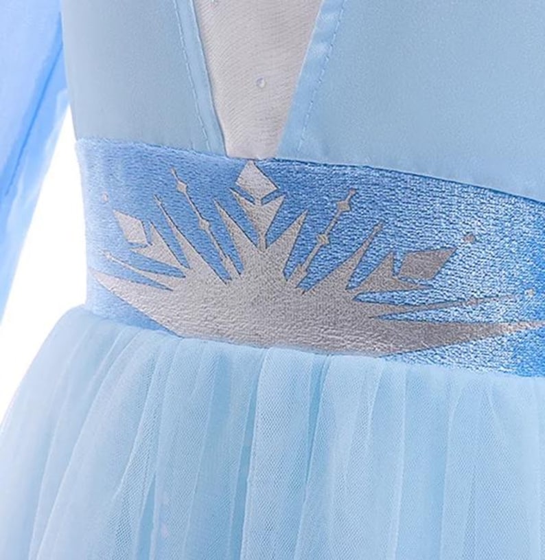 Elsa Princess Dress for Girls – Frozen Inspired Blue Costume Gown With ...