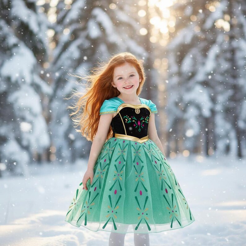 Anna Dress for Girls – Winter Princess Costume Inspired by Anna - Etsy