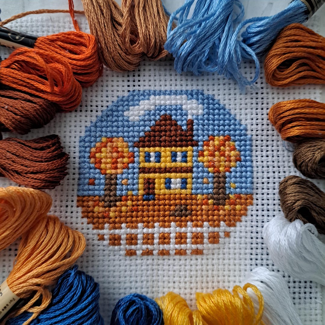 Autumn House Cross Stitch Pattern - DIGITAL DOWNLOAD ONLY - Etsy