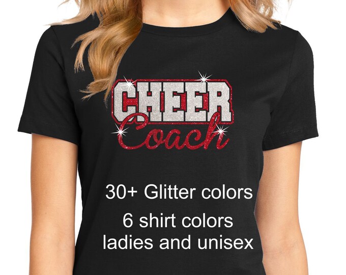 Women's Glitter Cheer Coach Shirt - Etsy