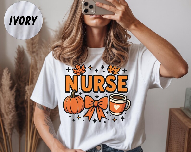 Fall Nurse PNG, Nurse Pumpkin PNG, Thanksgiving Nurse PNG, Cute Fall ...