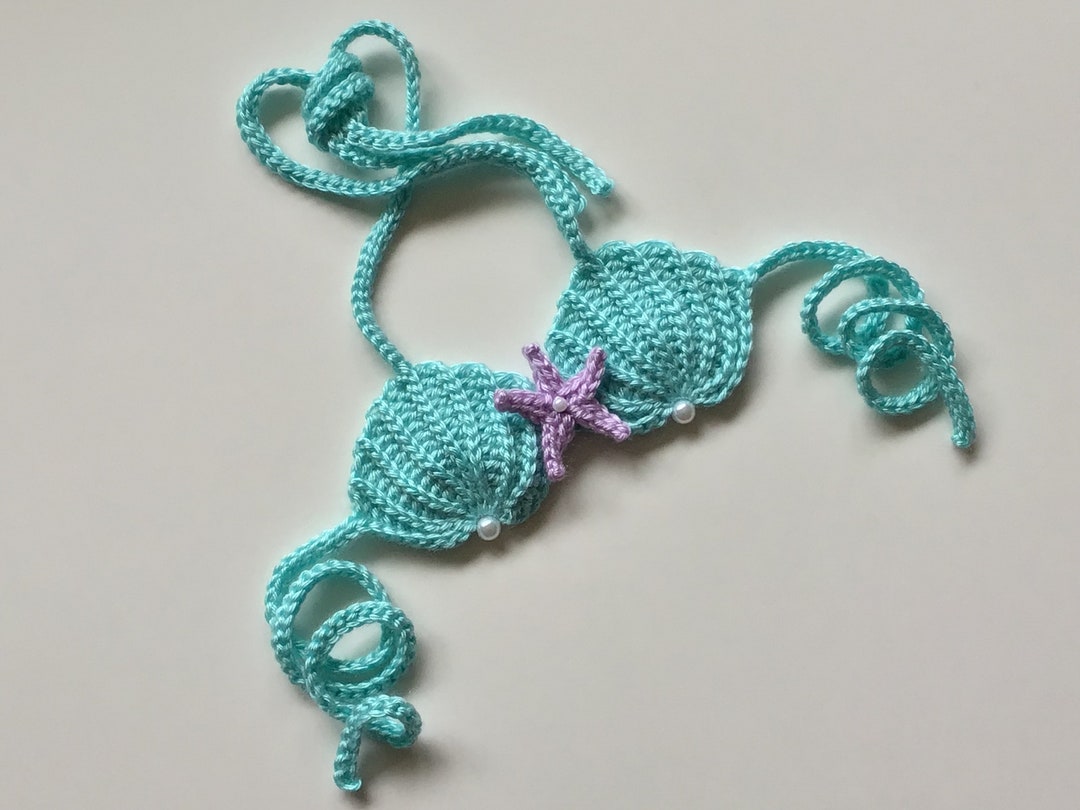Crochet Seashell Bikini Top,5 Sizes Shell Bikini Top,mermaid Costume ...