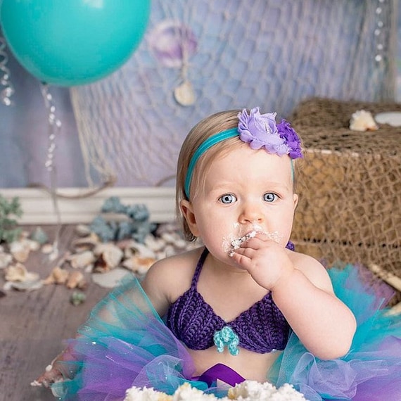 Crochet seashell mermaid TOP shell bikini costume Hawaiian | Etsy