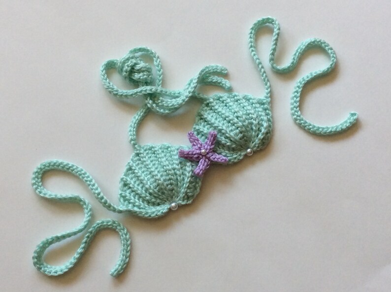 Crochet Seashell Mermaid Top,shell Bikini Top,sea Shell Crochet Baby ...