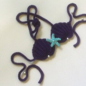 Crochet Seashell Mermaid TOP, Shell Bikini Costume, Hawaiian Hula Top ...