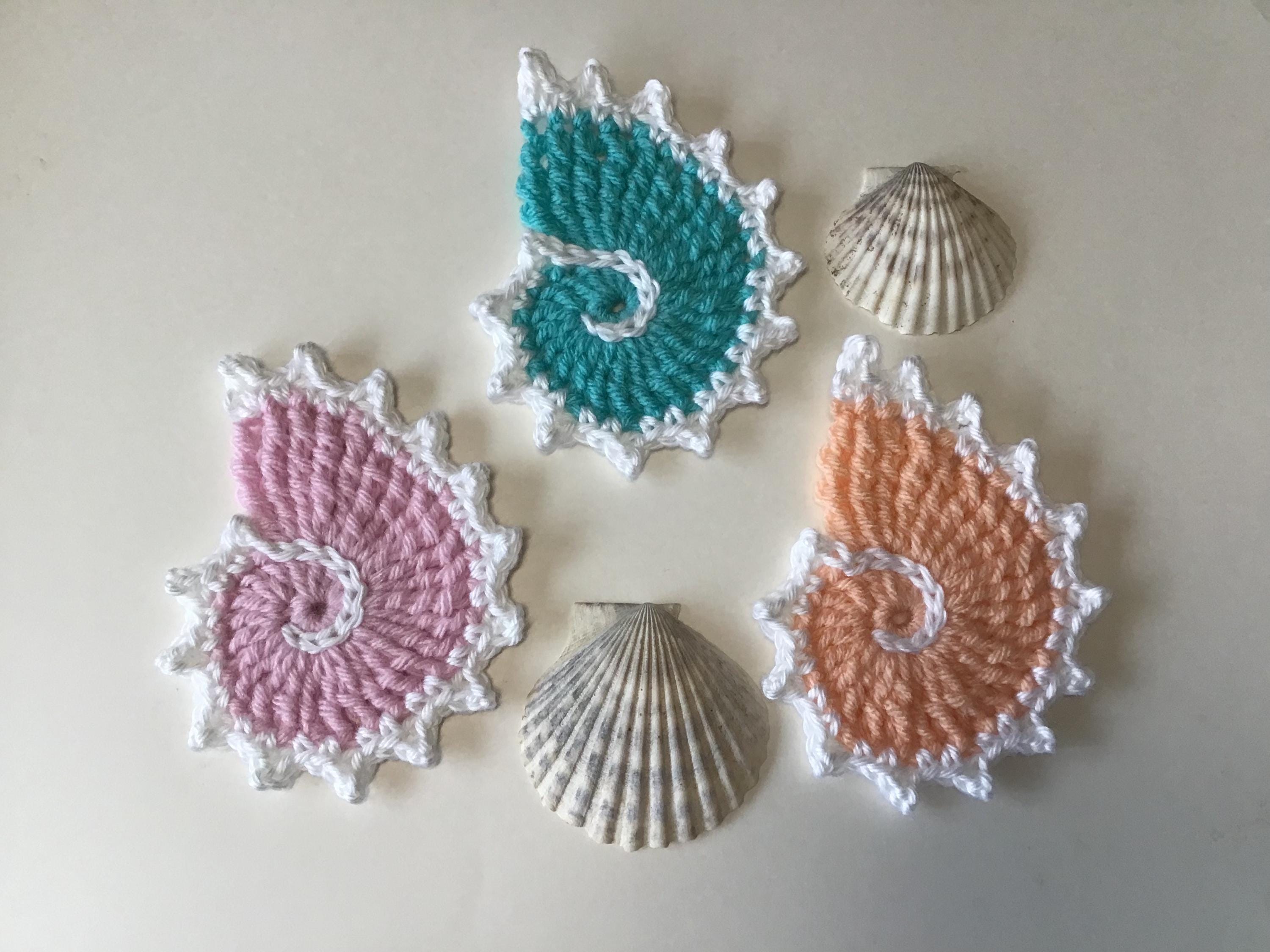 CROCHET Seashell PATTERN Pdf,seashell Coaster,beach Bag Seashell ...