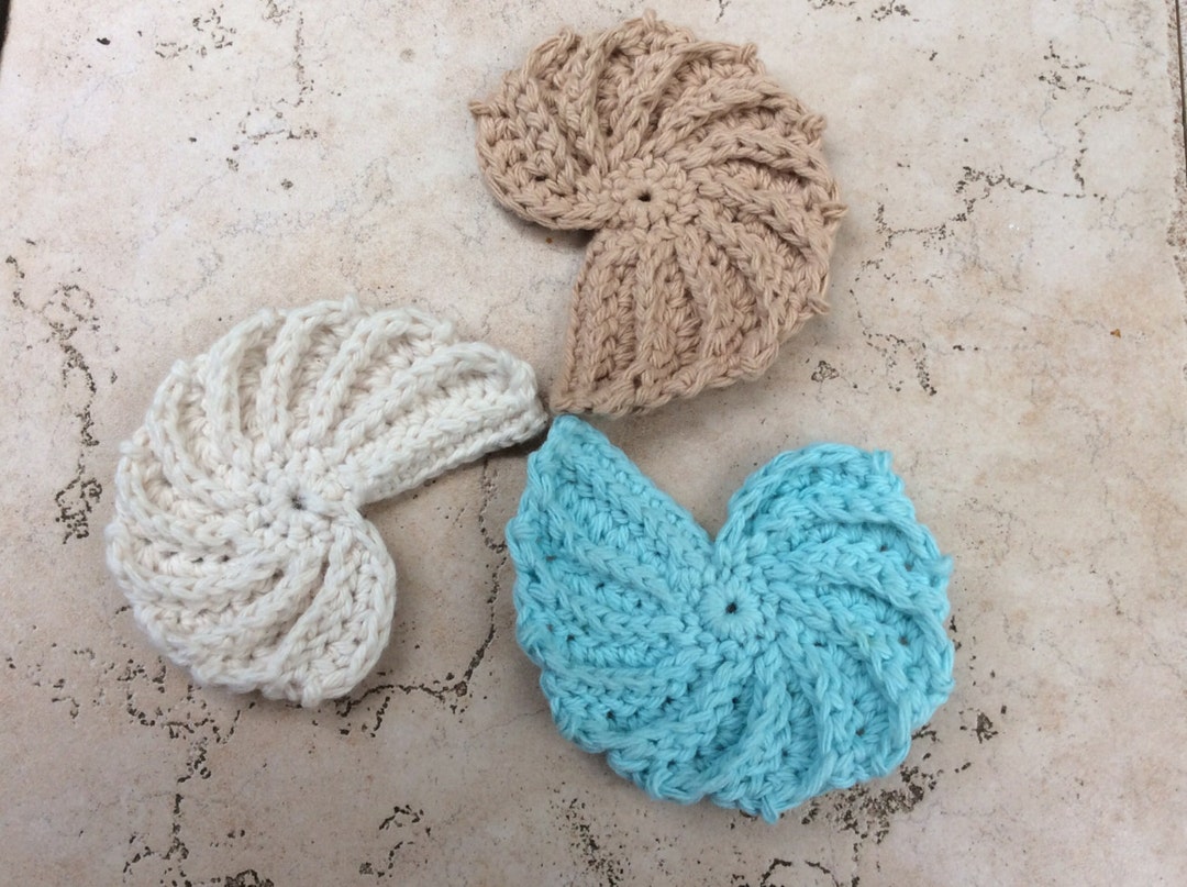 CROCHET PATTERN Seashell, PDF Seashell Pattern, Coaster Seashell ...