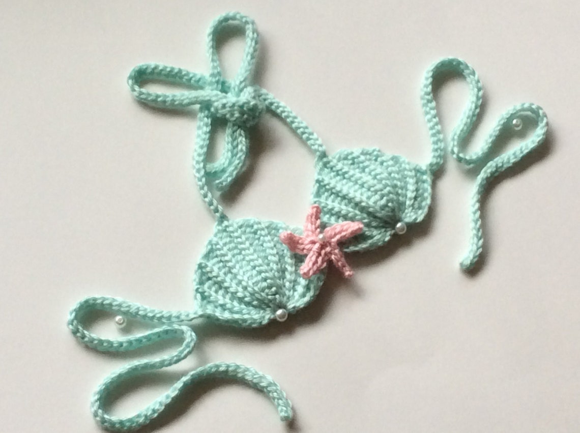 Crochet seashell mermaid topshell bikini costumesea shell | Etsy