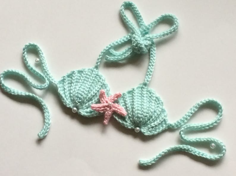 Crochet Seashell Mermaid Top,shell Bikini Top,sea Shell Crochet Baby ...