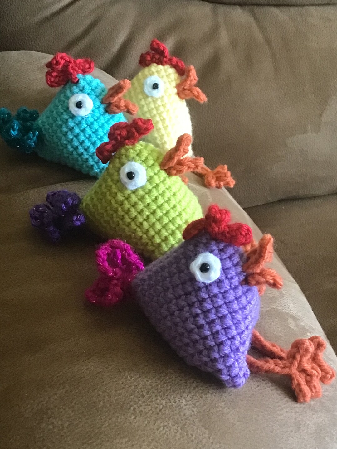 CROCHET Chickens,small Comfort Chickens,pin Cushion Chicken,easter ...