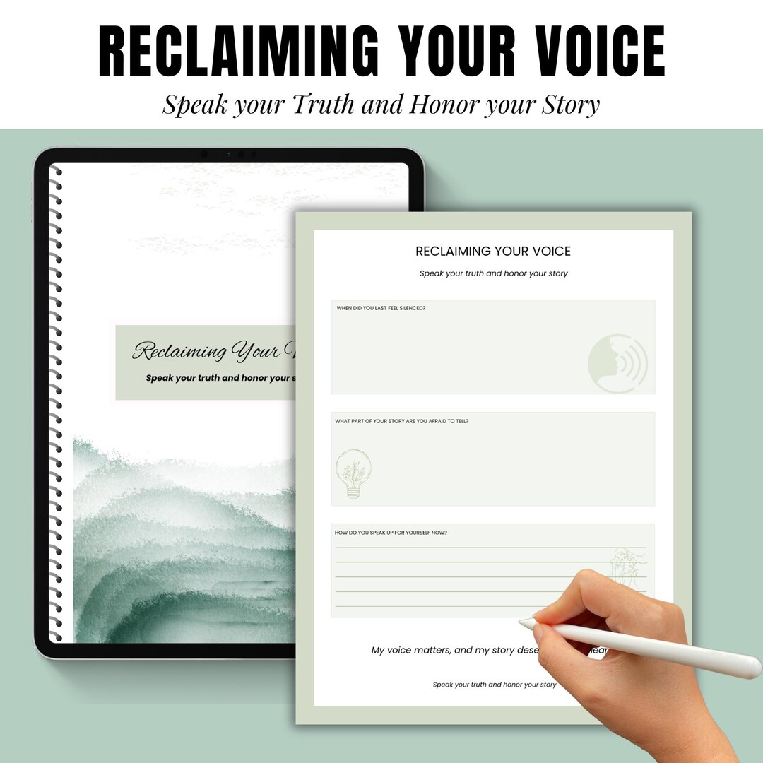 Reclaiming Your Voice | Printable Planner PDF | Instant Download - Etsy