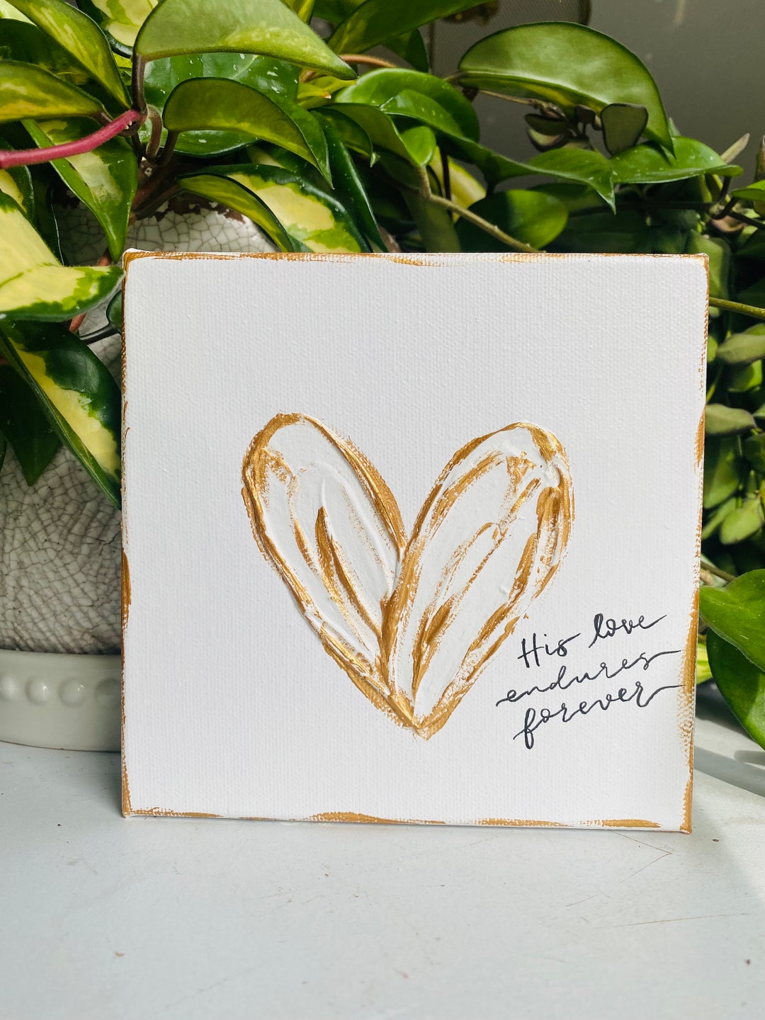 Heart Painting, Heart Art, Encouraging Gift, Christian Art, His Love ...