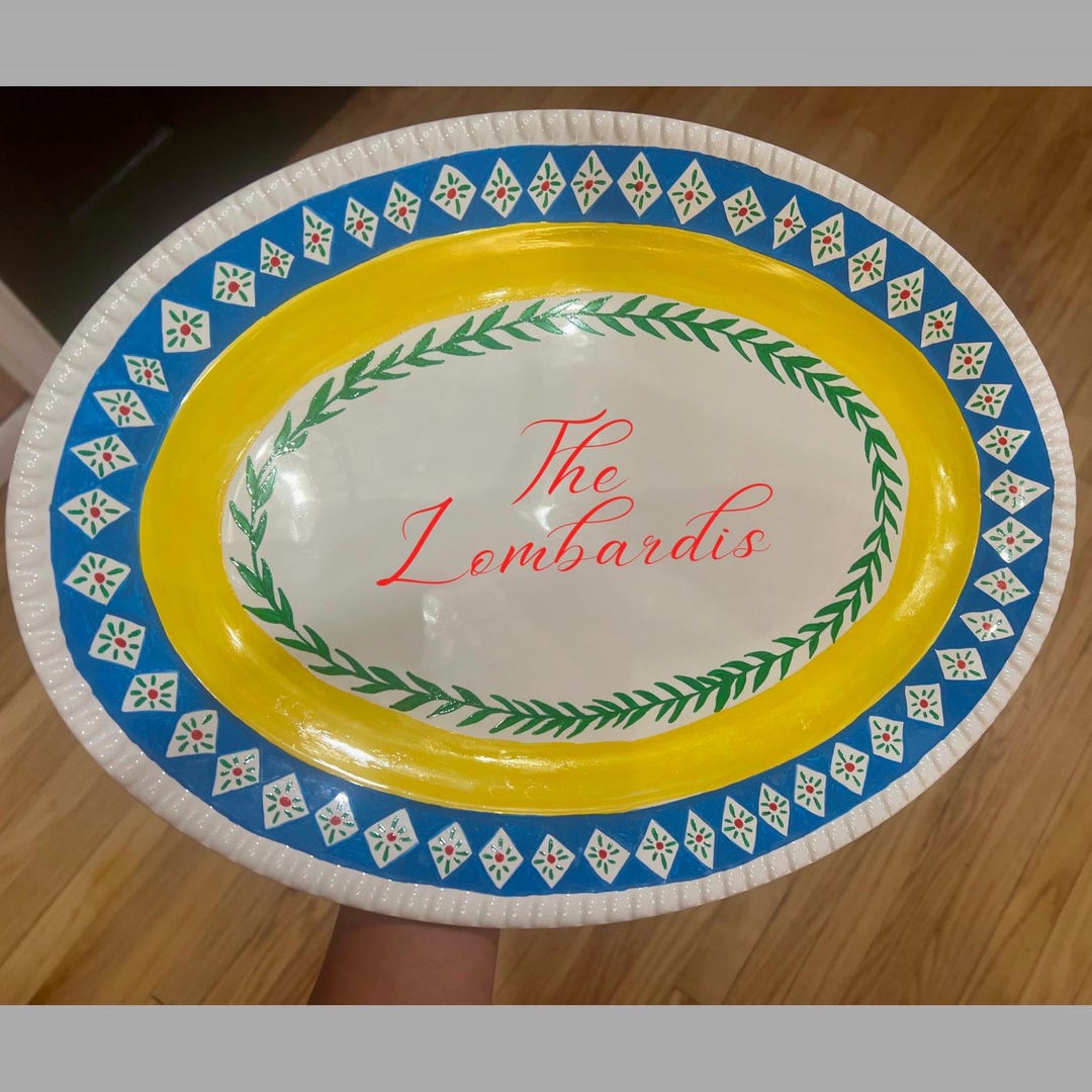 Custom Hand Painted Platter - Etsy