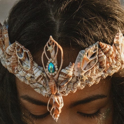 Dusk & the Moon Mermaid Crown - Etsy Israel