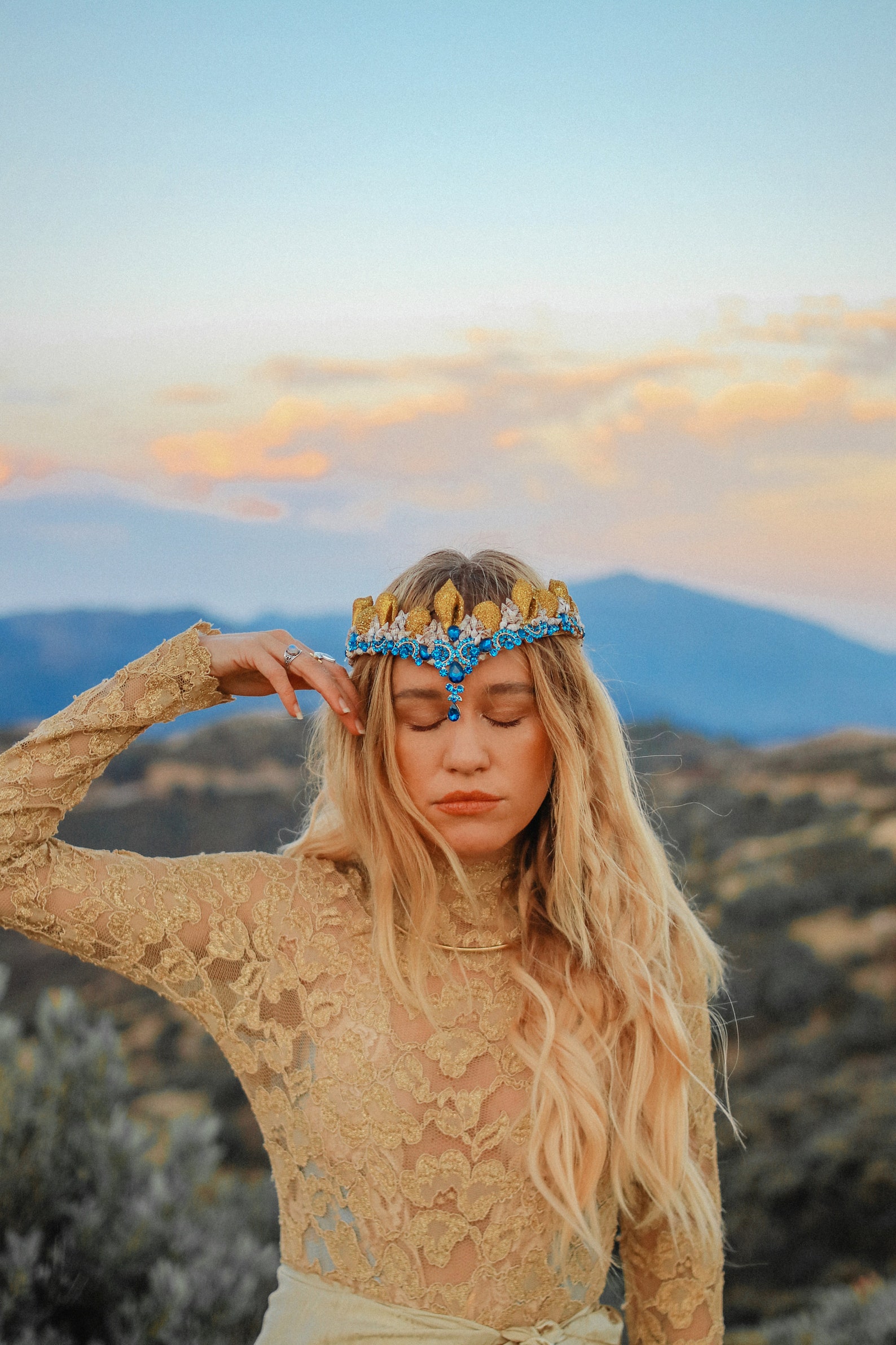 Faelyn Mermaid Crown in Sapphire - Etsy