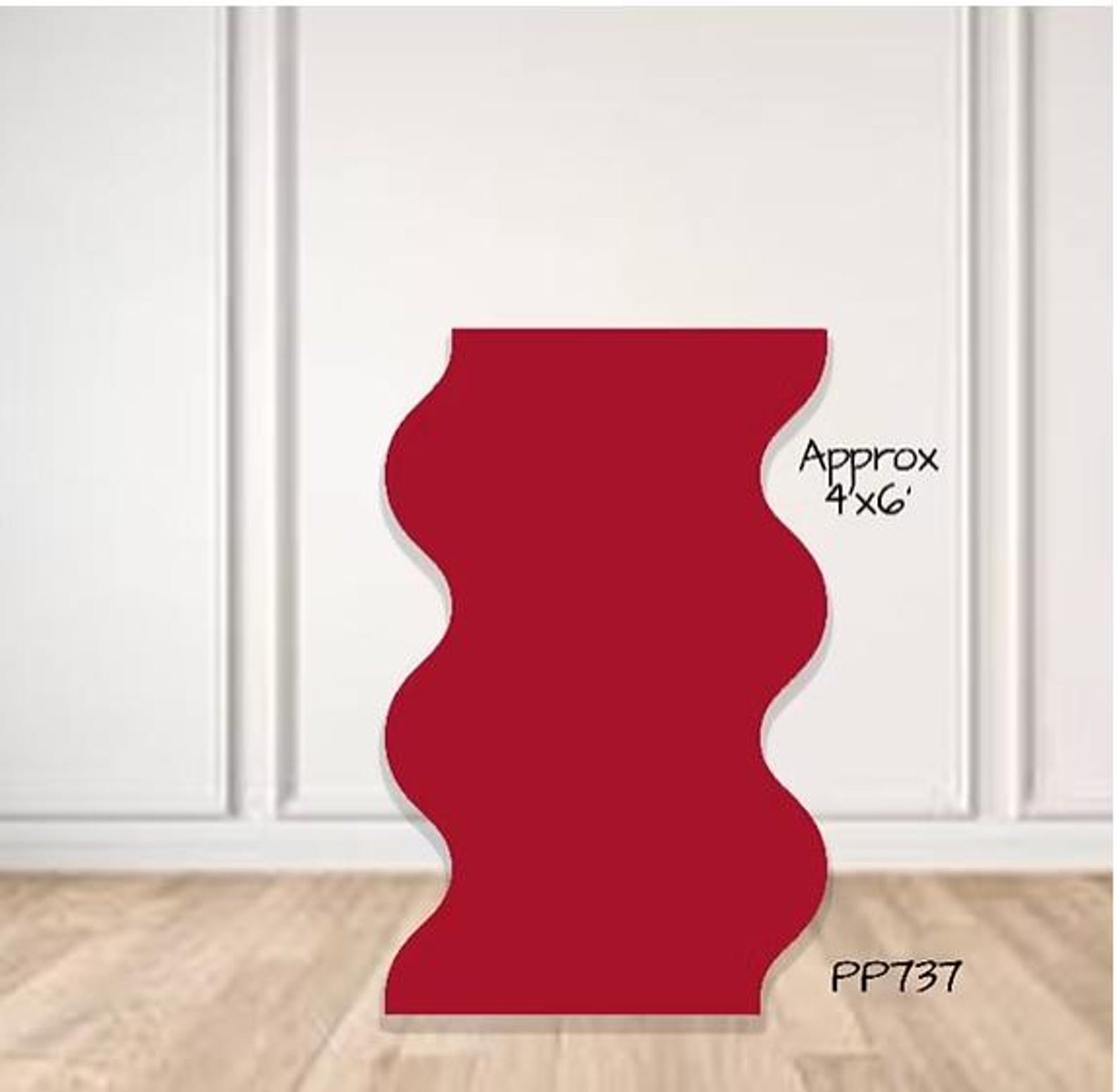 PP737 (SB) 3QS Curvy WAVY Red Wall Panel Backdrop - Etsy