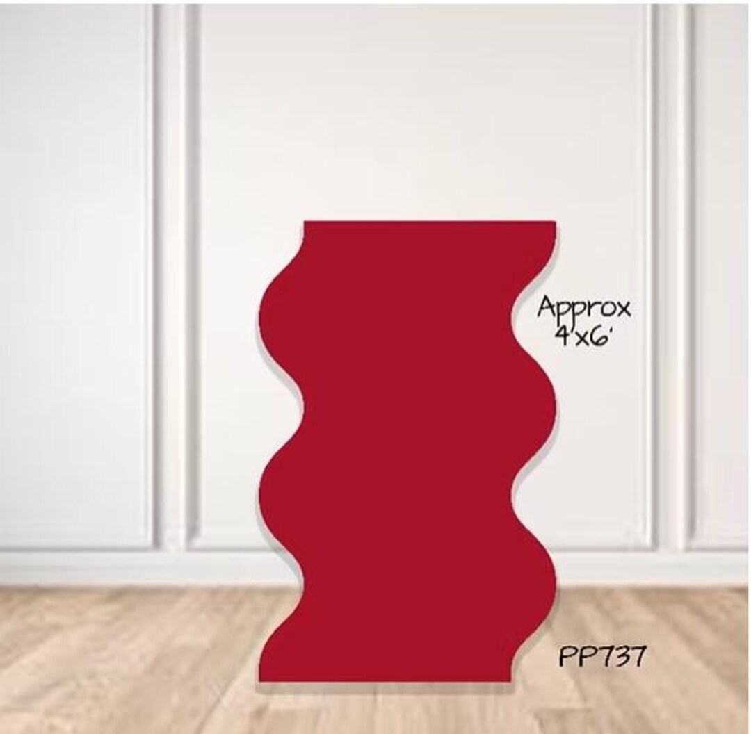 PP737 (SB) 3QS Curvy WAVY Red Wall Panel Backdrop - Etsy