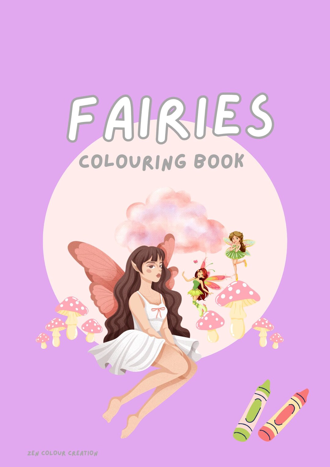 Digital Fairies Colouring Book - 20 Page - Etsy