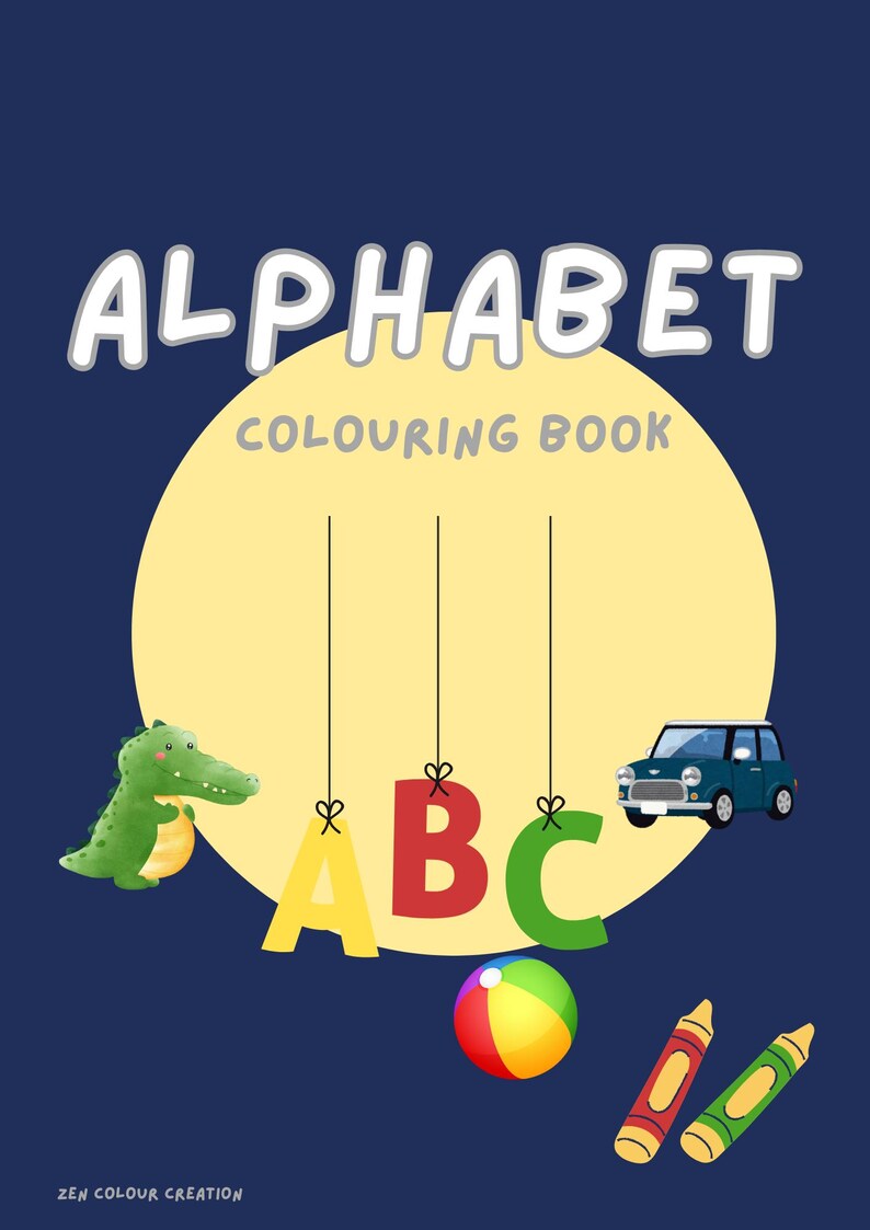 Digital Alphabet Colouring Book No.2 - Etsy Australia