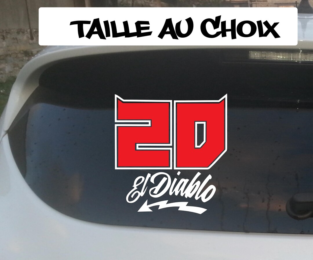 Quartararo El Diablo Number 20 Sticker – Motogp Sticker – Height of ...
