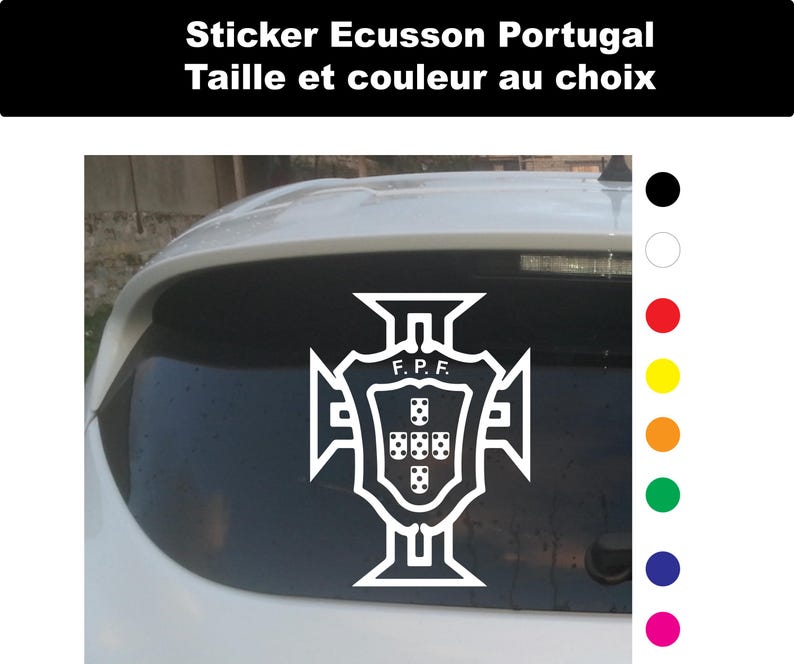 Portugal FPF Badge Sticker – Car Sticker – Sports Decoration – Several ...