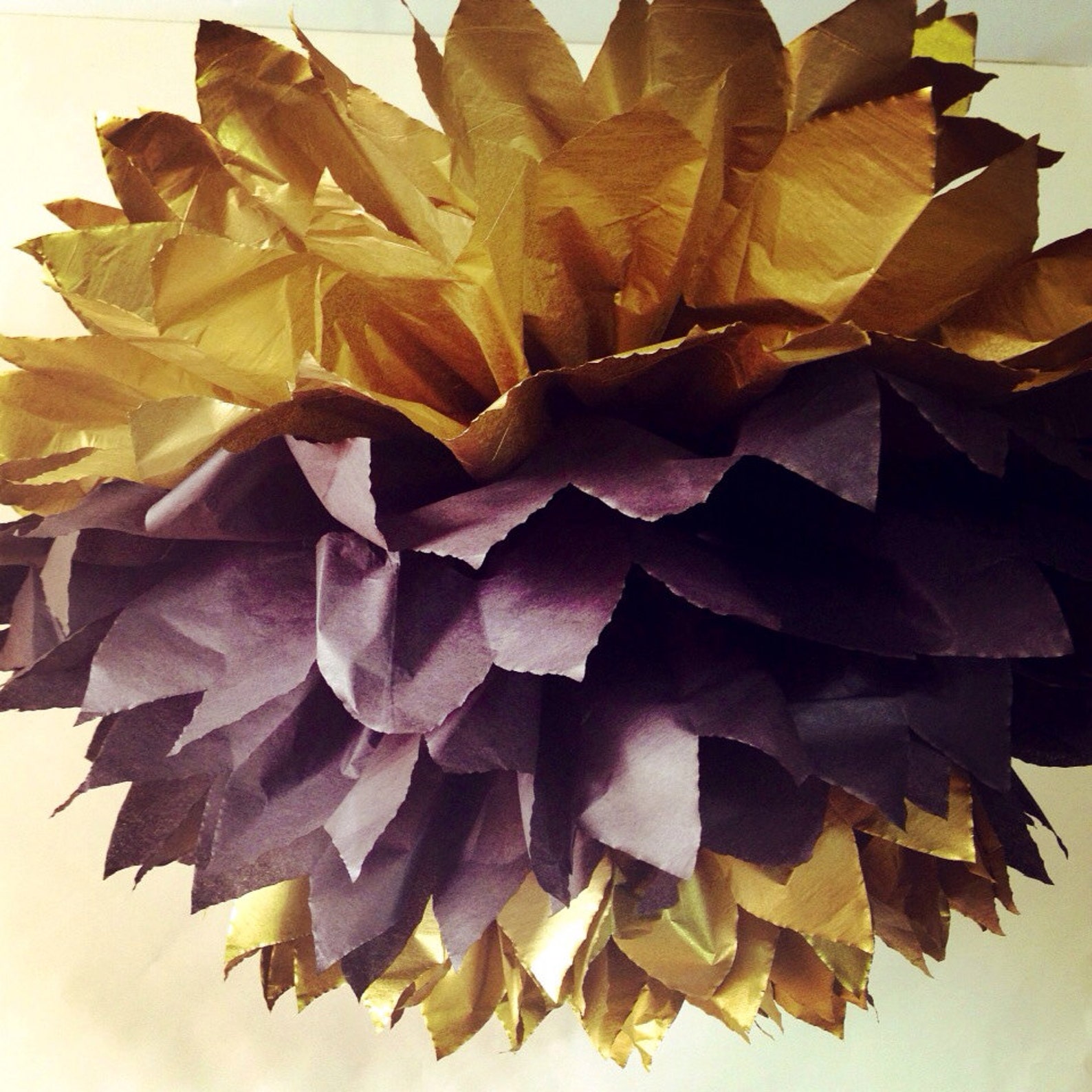 The Original Gold Dipped Tissue Paper Pom Pom Gold Poms Gold - Etsy