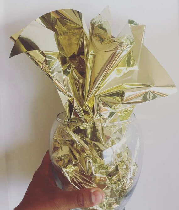 Metallic Gold Mirrorized Metallic Film Sheets, 18x30 inch Gold Mylar ...